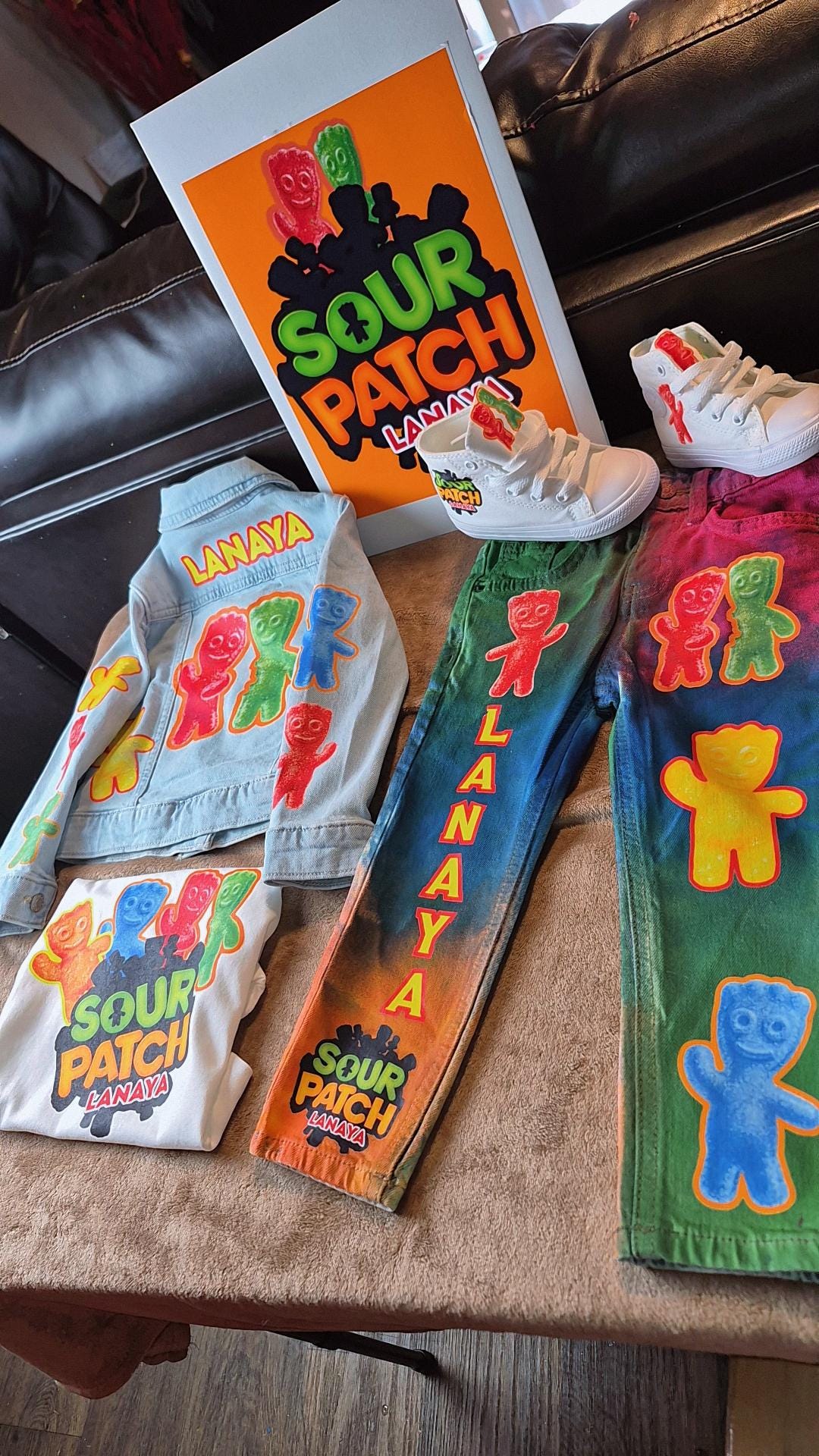Custom Sour Kids Birthday Outfit | Personalized Denim Jacket & Jeans ...