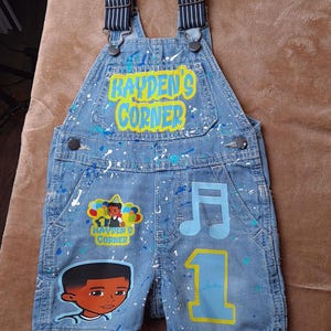 Custom Cartoon Denim Birthday Overalls | Boy Party Theme - Etsy
