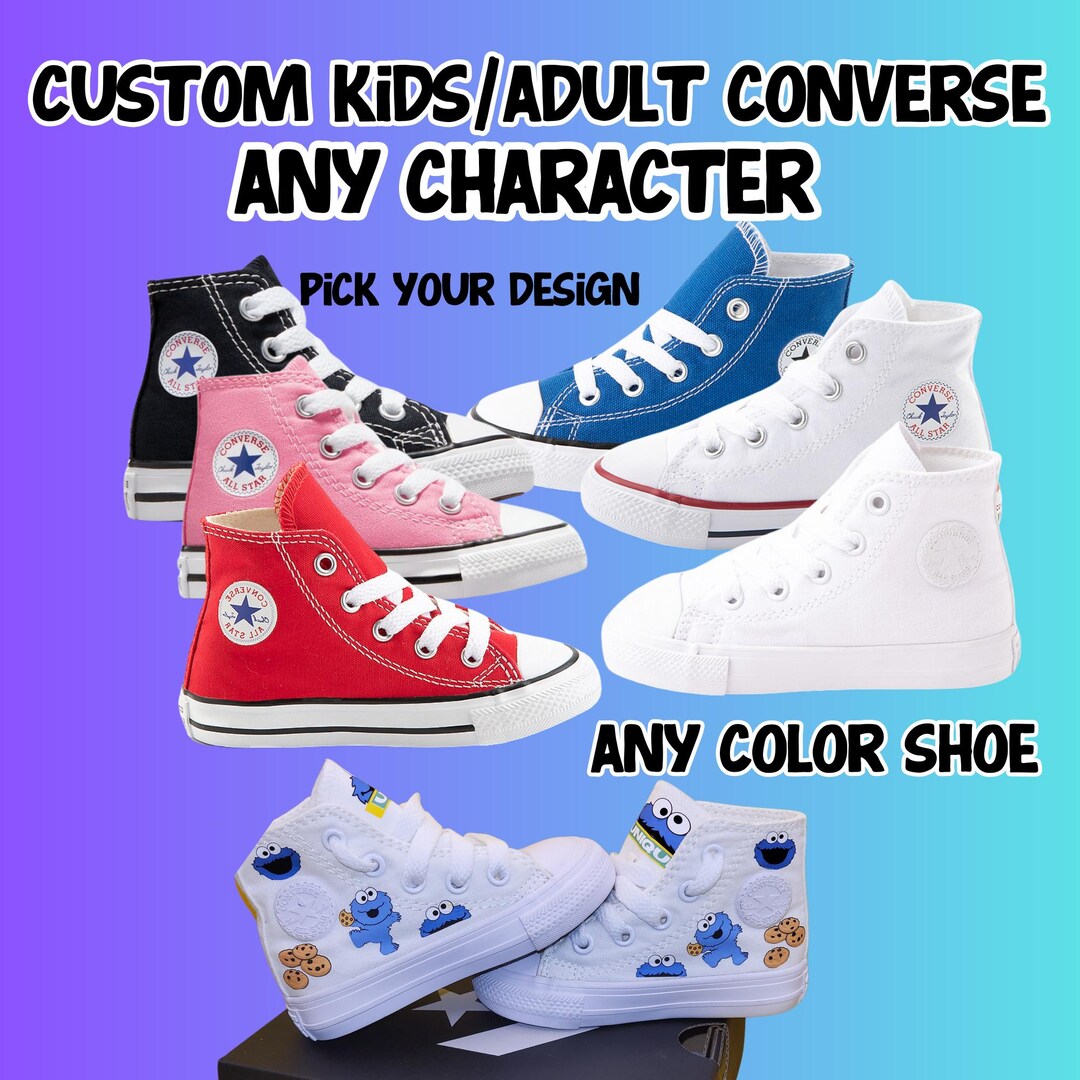 Custom Converse Adult and Kids | Any Theme | Any Character | Design ...