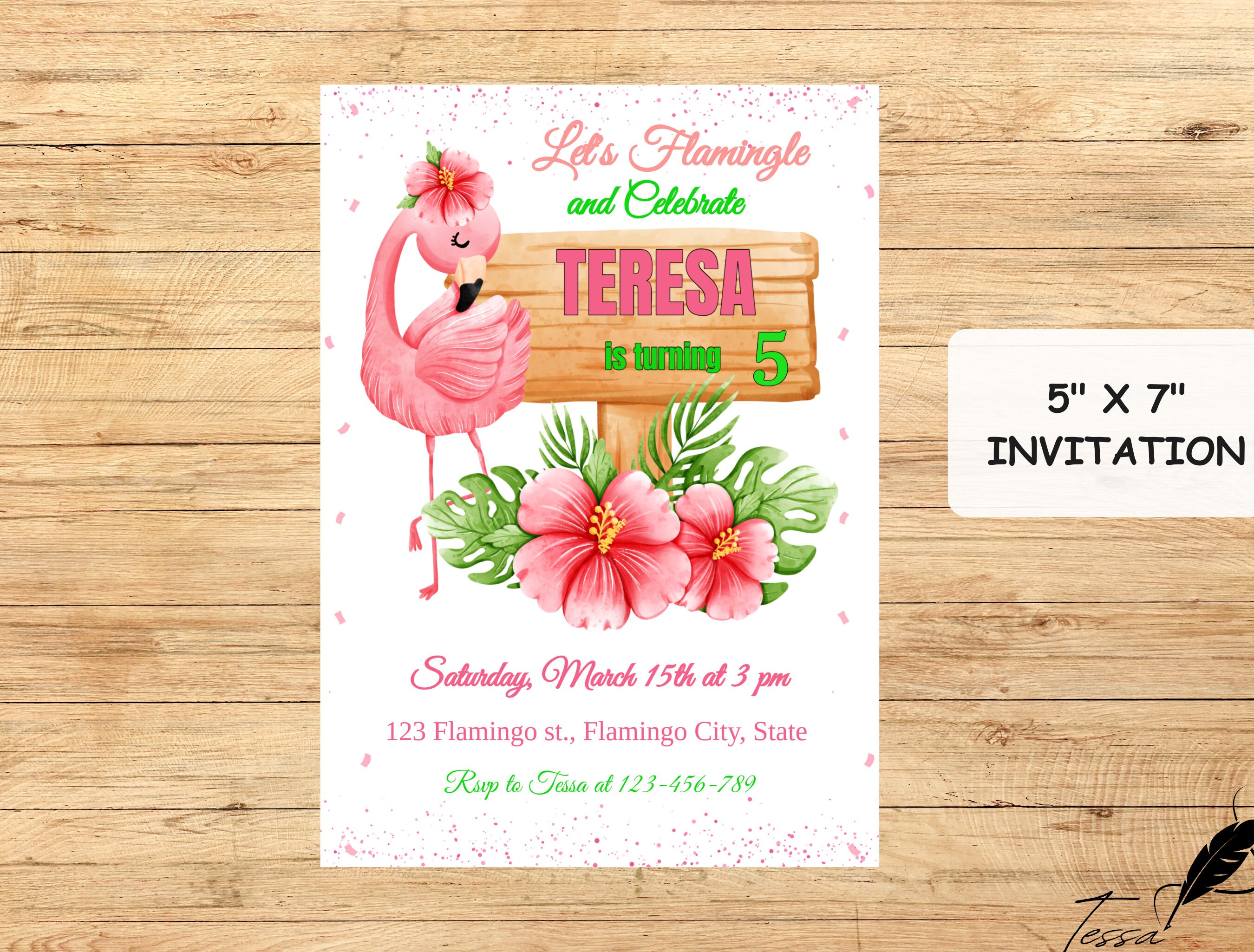 EDITABLE Flamingo Birthday Invitation, Flamingle Invitation, Tropical ...