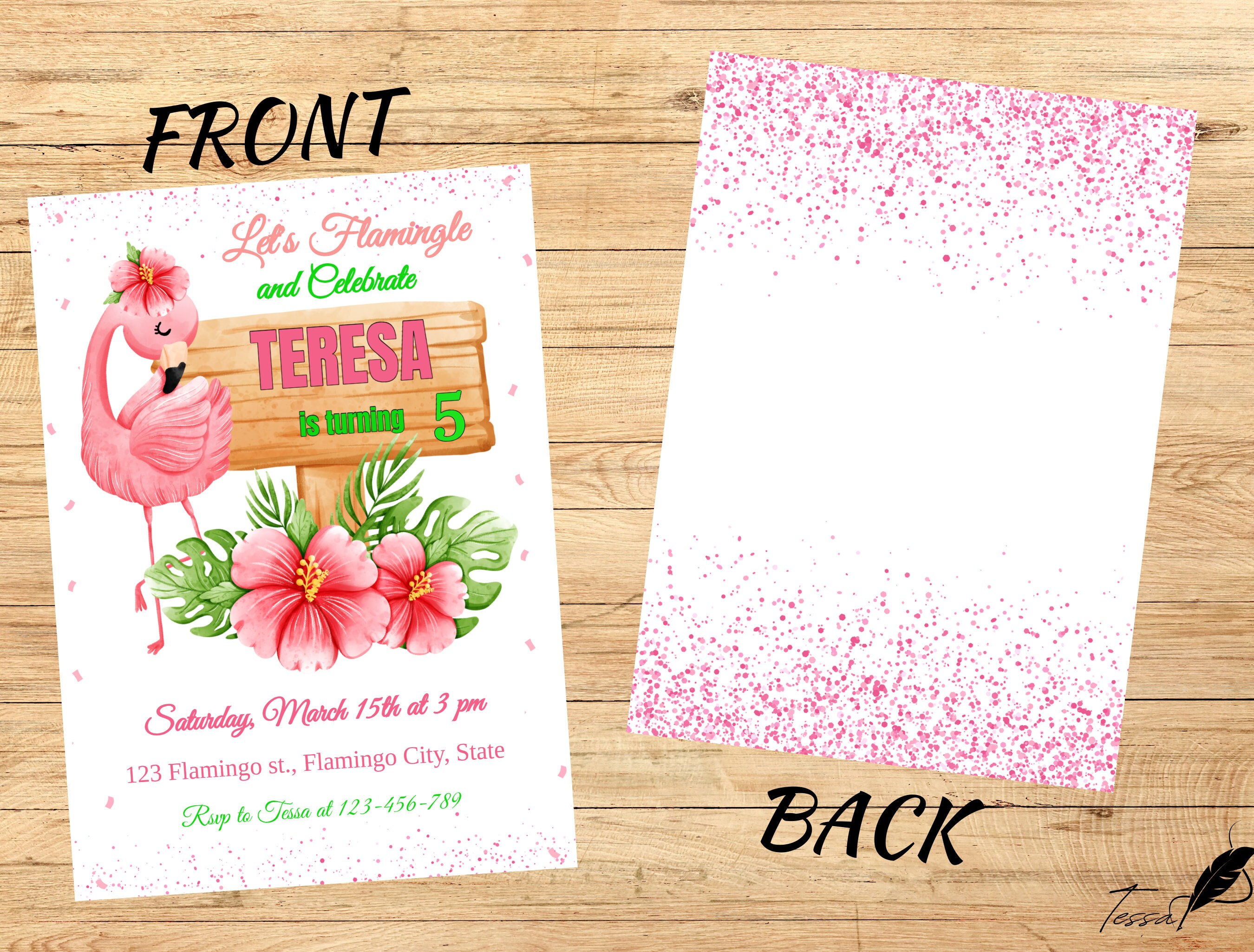 EDITABLE Flamingo Birthday Invitation, Flamingle Invitation, Tropical ...