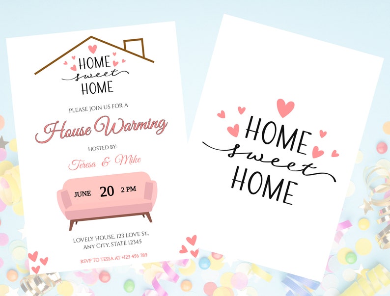 EDITABLE House Warming Invitation, House Warming Party Invite, Elegant ...