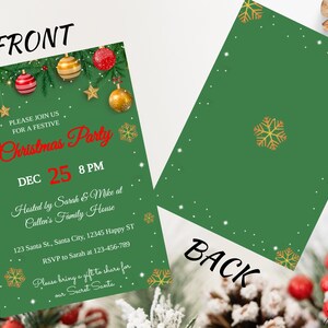 Editable Christmas Party Invitation, Christmas Party Invite, Christmas ...