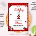Editable 2nd Ladybug Birthday Invitation, Ladybug Invitation, Second ...