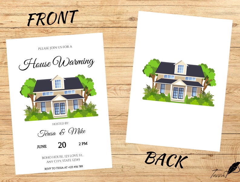 EDITABLE House Warming Invitation, House Warming Party Invite, Elegant ...