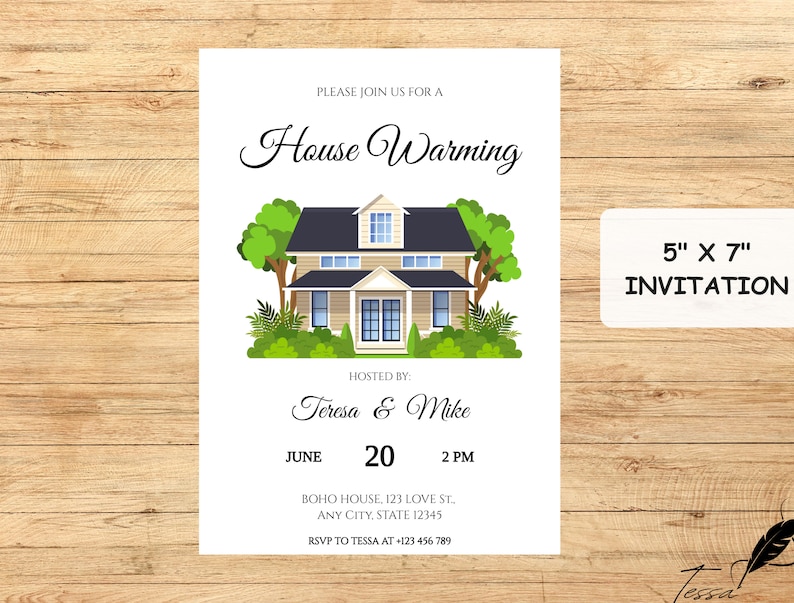 EDITABLE House Warming Invitation, House Warming Party Invite, Elegant ...