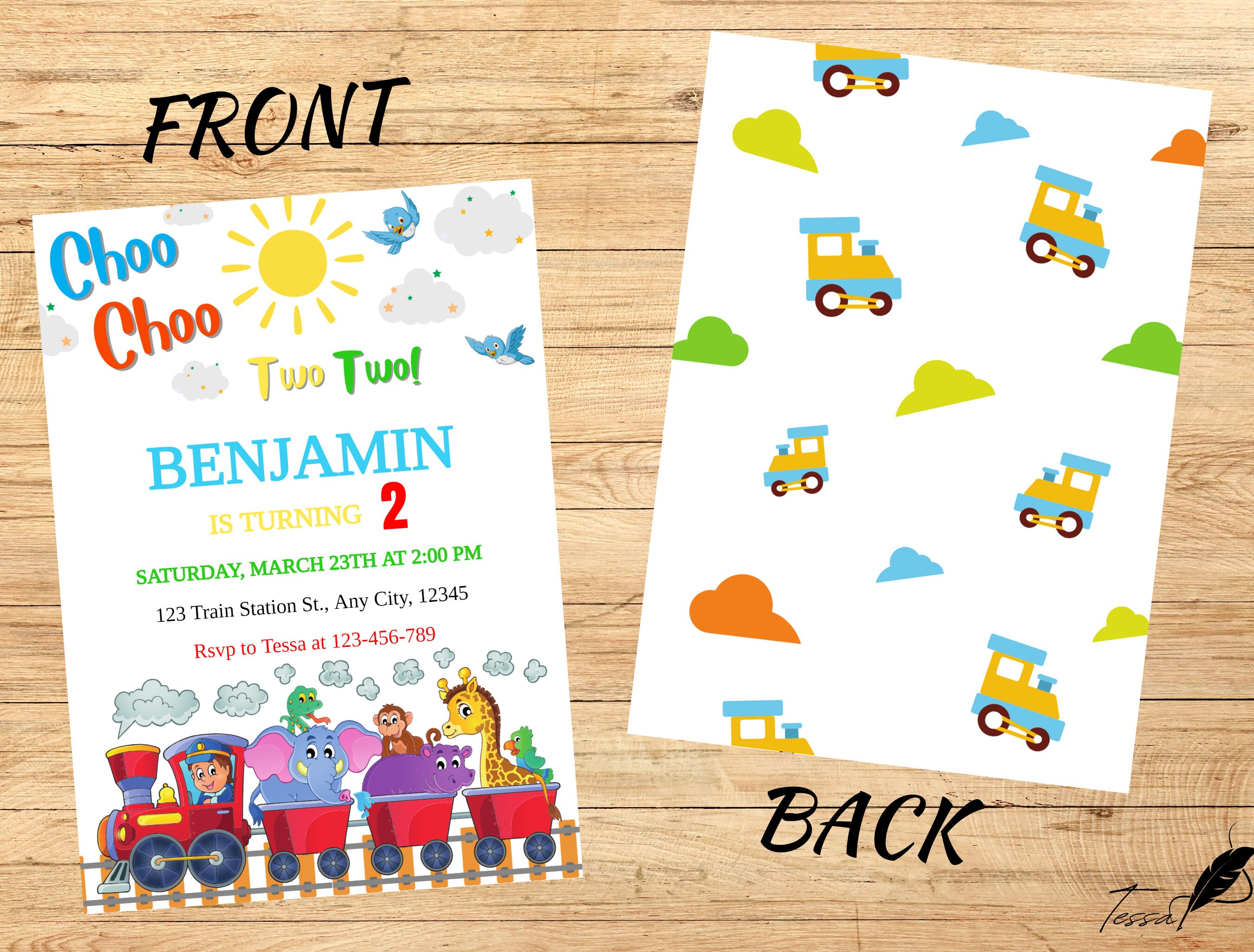Editable Train Birthday Invitation, Toy Train Invitation, Train ...