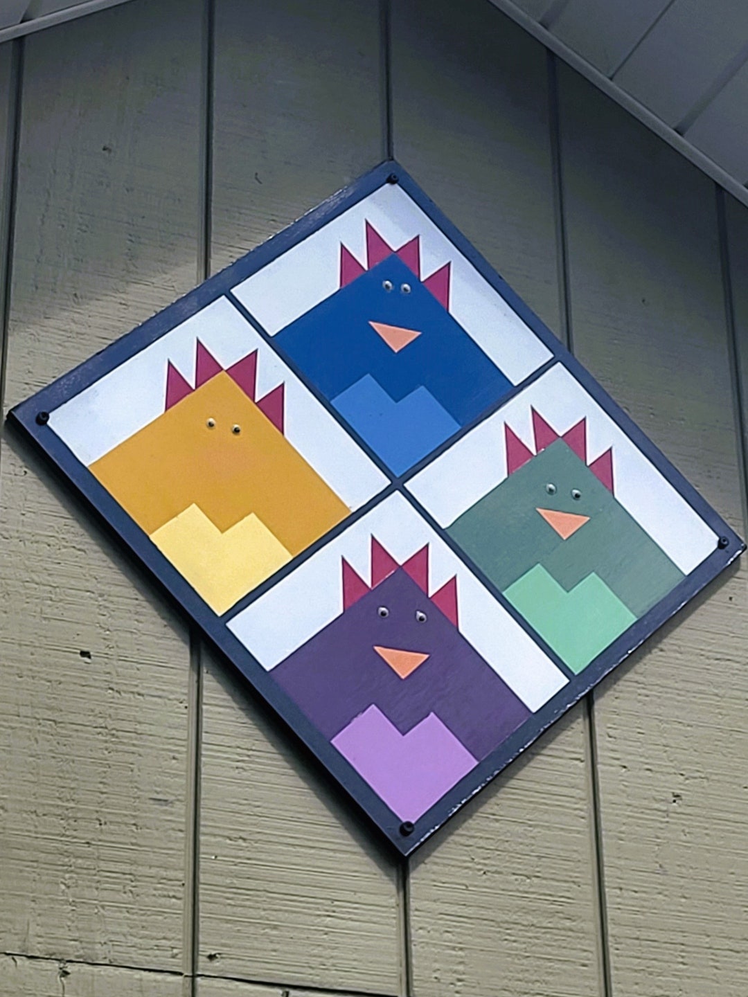 Chicken Barn Quilt robinblue Birdchickadee Bluejay Barn Quilt Bird Barn ...