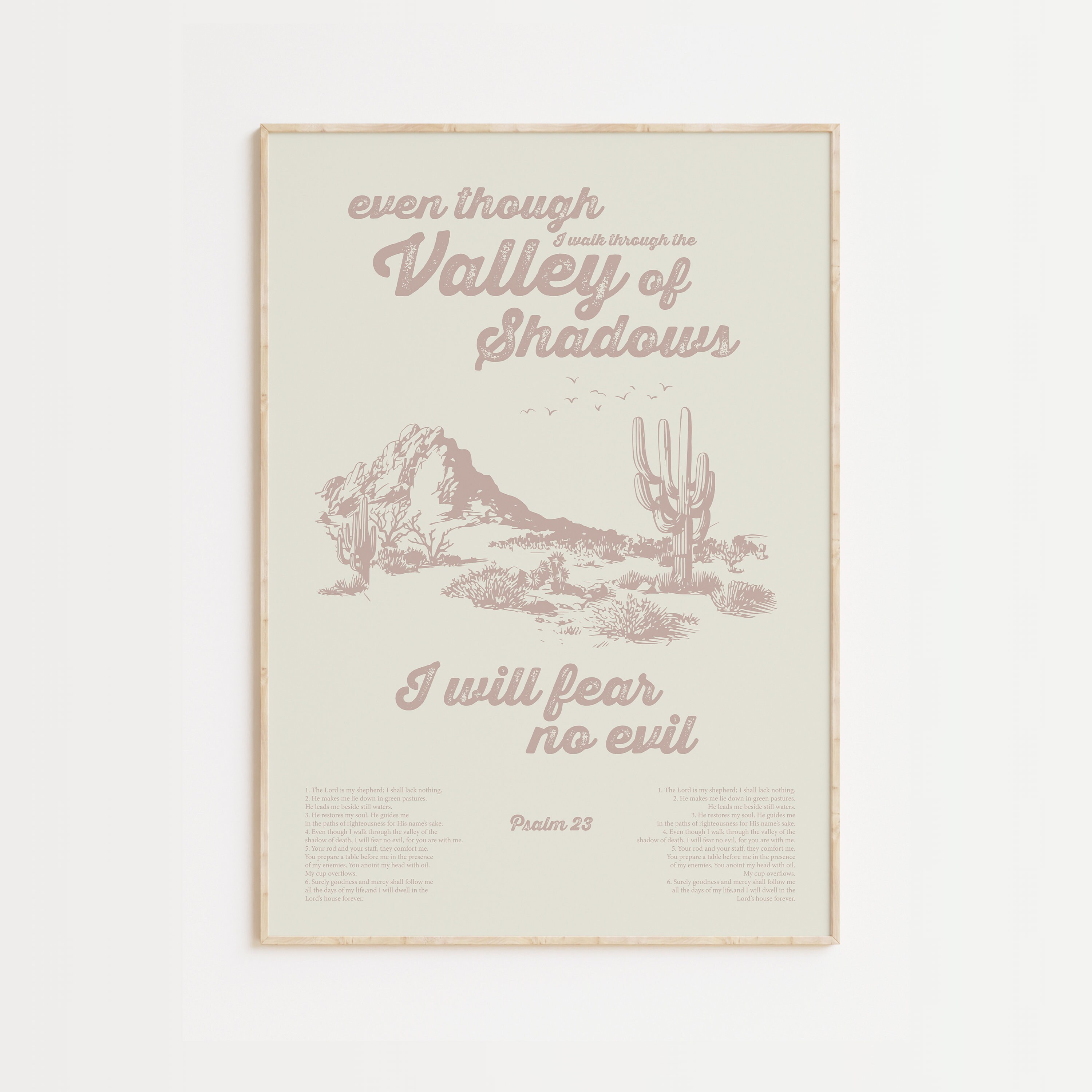 Psalm 23 DIGITAL PRINT by Hiswayshop - Even Though I Walk Through the ...