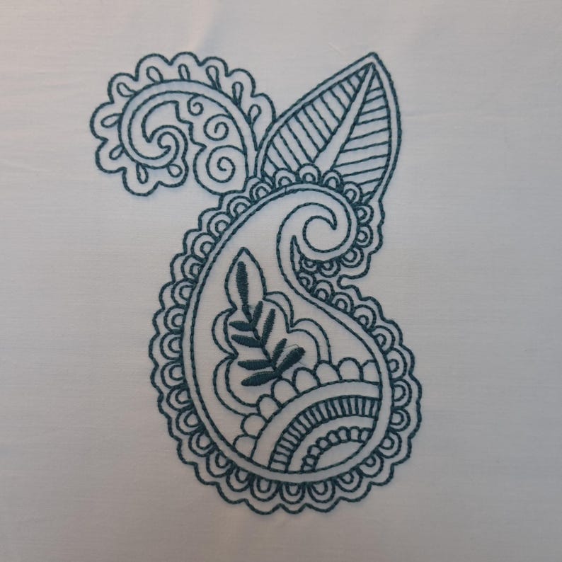DIY Paisley Embroidery Pattern - 5 Sizes - Stunning for Fashion and ...