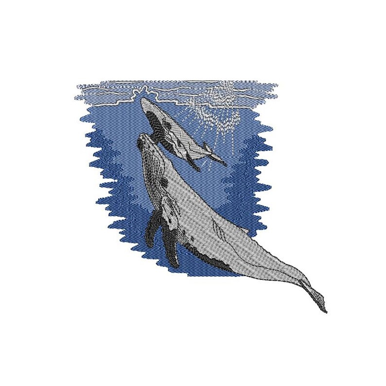 DIY Whale Embroidery Design Printable Sewing Pattern for Crafters - Etsy