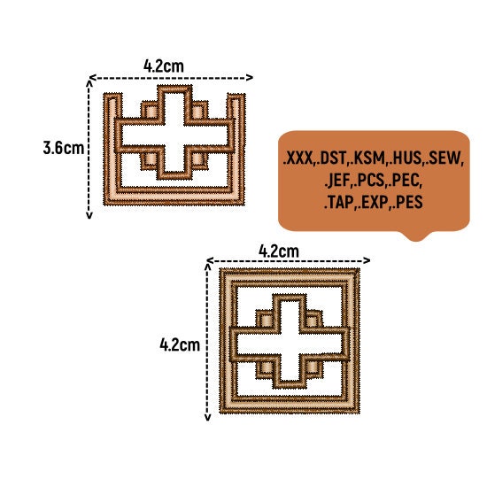 Abstract Shapes Embroidery Design Pack 9 Different Designs, 4x4 Hoop ...