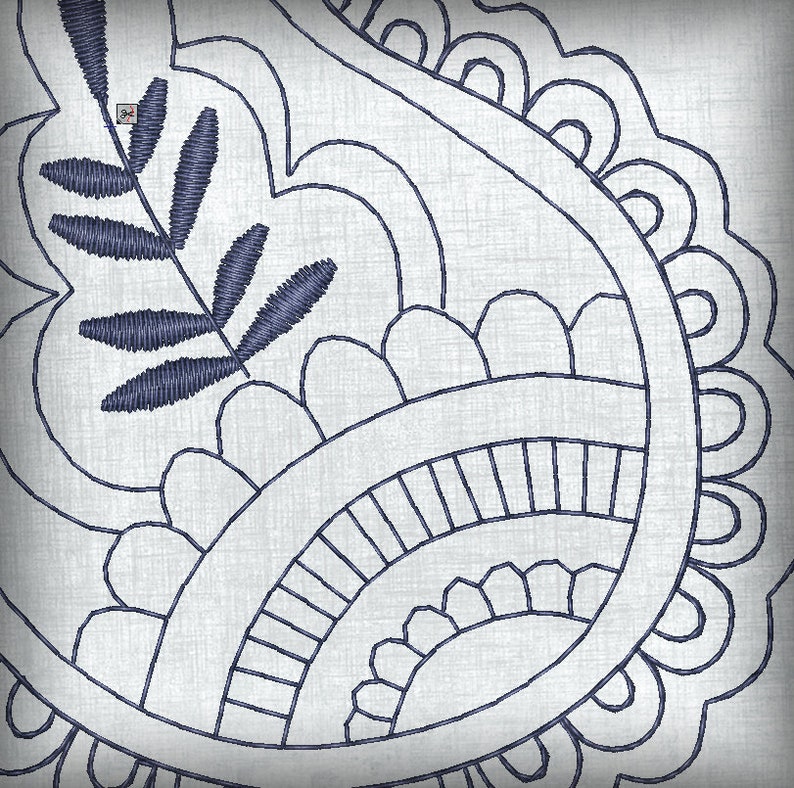 Stunning Paisley Pattern Embroidery File 4 Lengths, 25 Varied Designs ...