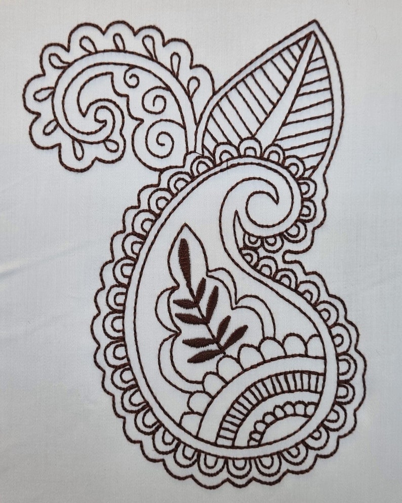 DIY Paisley Embroidery Pattern - 5 Sizes - Stunning for Fashion and ...