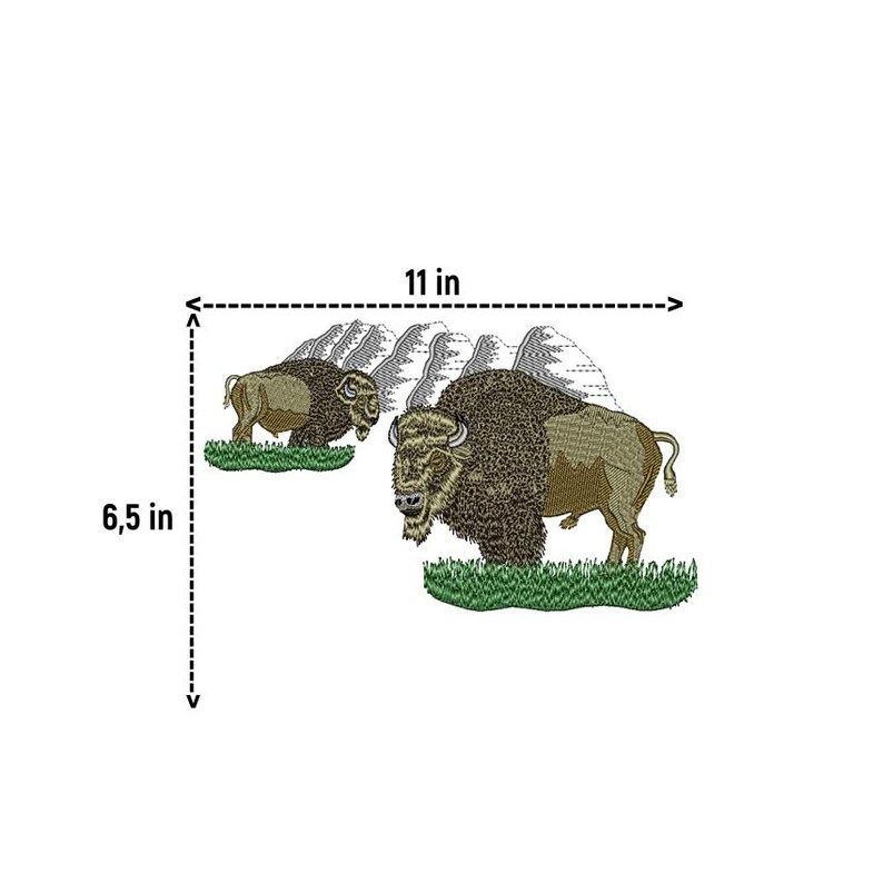 Bison Embroidery Design, Wildlife Pattern, Instant Download - Etsy