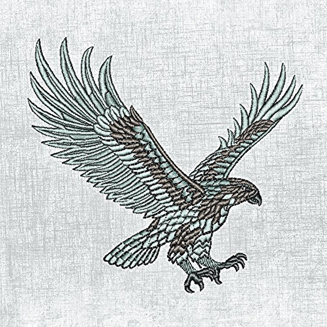 Elegant Eagle Embroidery Pattern Digital Design File - Etsy