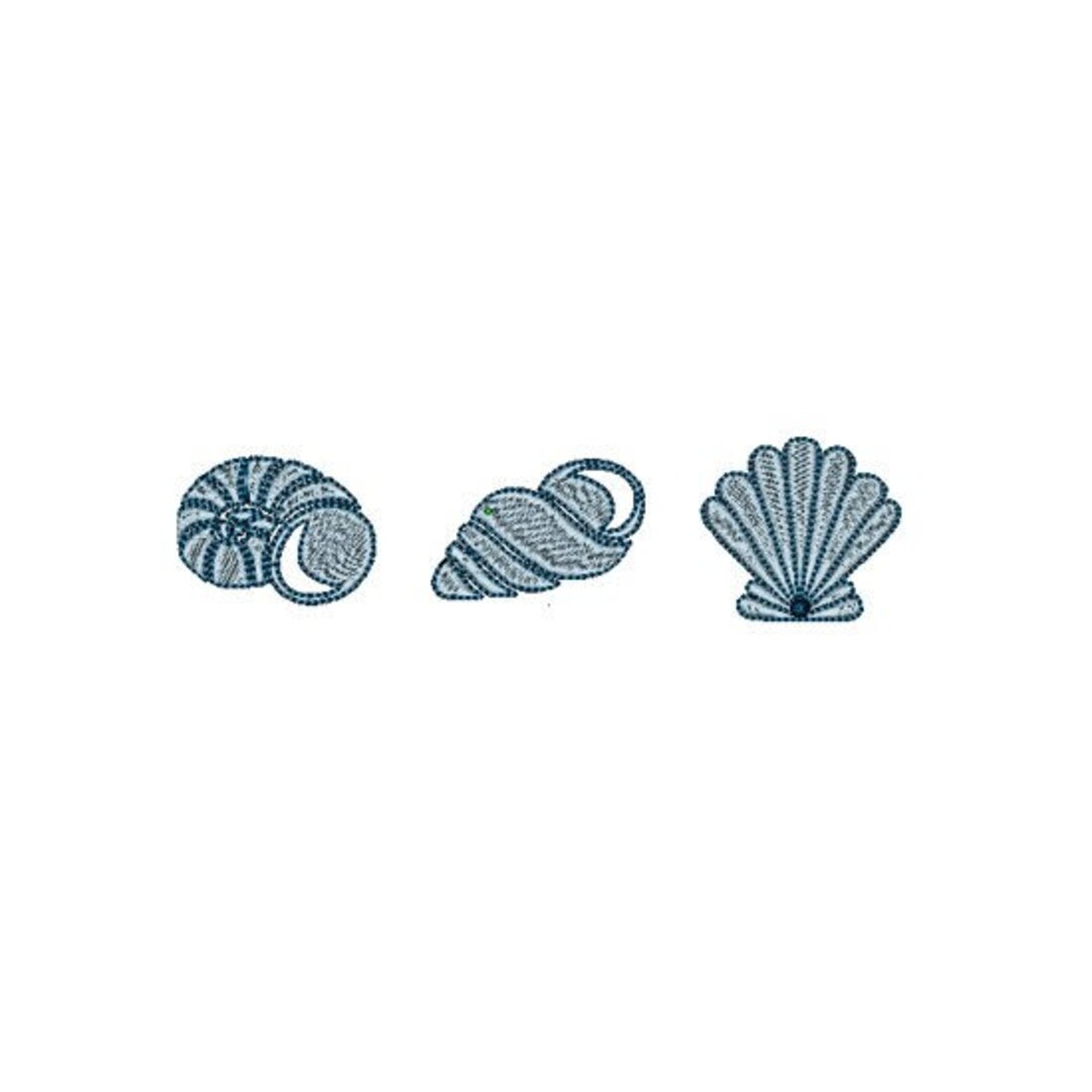 Seashell Embroidery Design Pattern Instant Download Digital File - Etsy