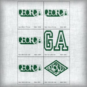 Beautiful Georgia Embroidery Patterns - Digital Download, 3 Designs, 4 ...