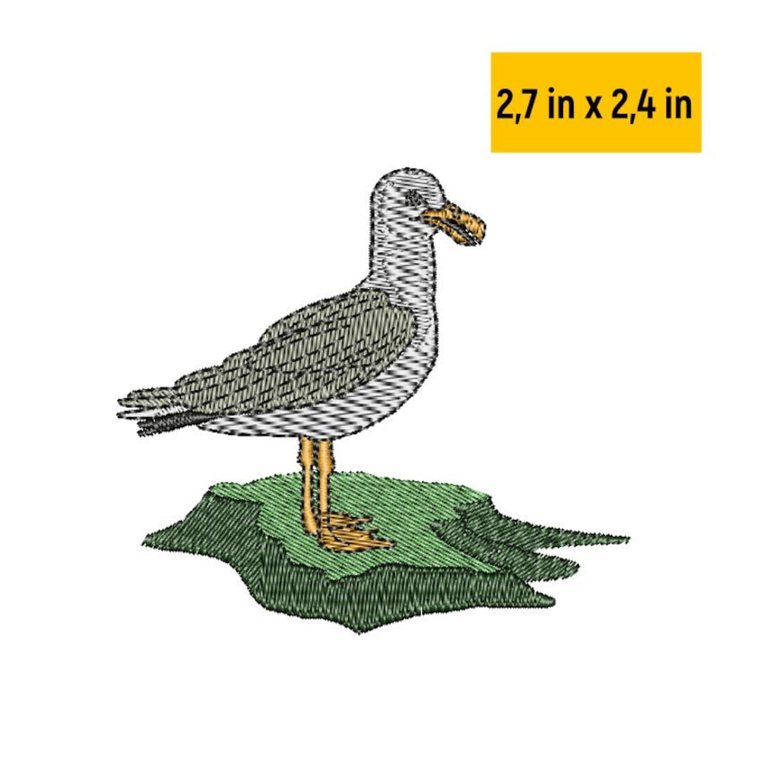 Seagull Embroidery Design - Digital Pattern - Size: 2.7'' X 2.4'' - Etsy