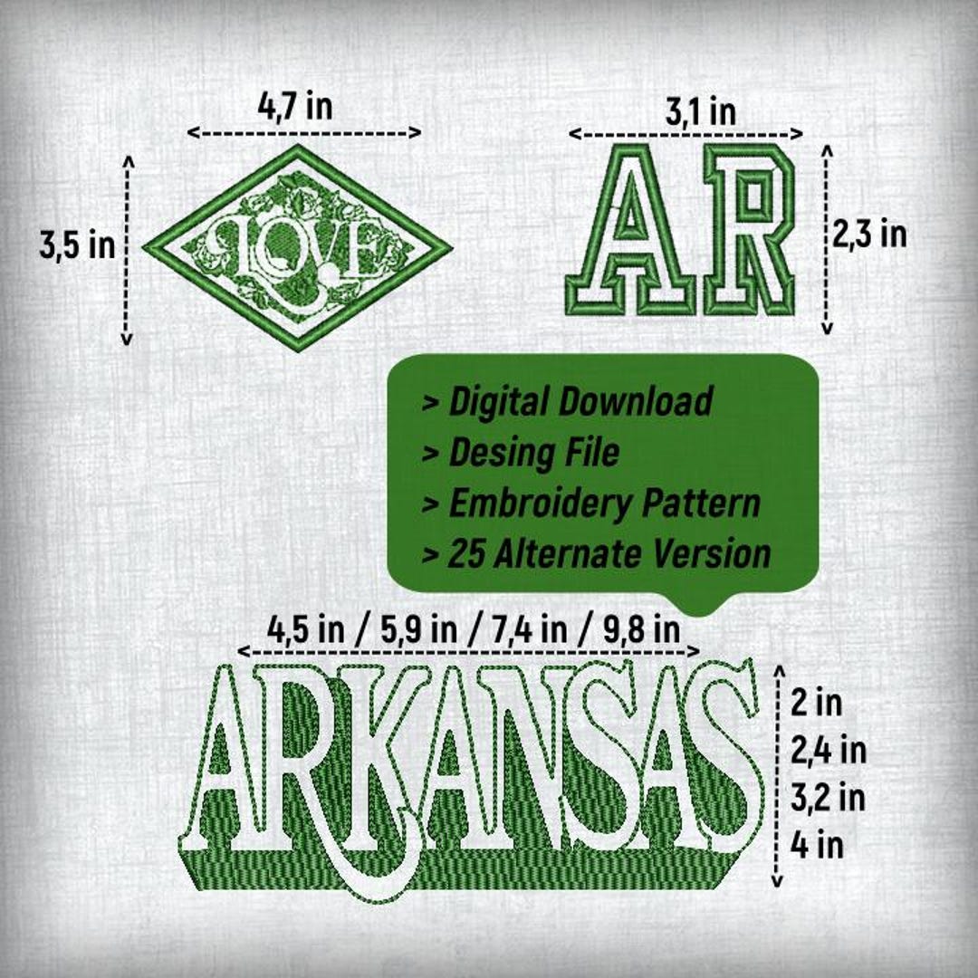 Unlock Your Crafting Potential With the Arkansas Embroidery Bundle | 3 ...