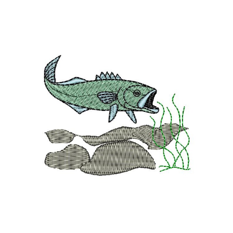 Shark Embroidery Pattern for 4x4 Circle - DIY Design & Instant Download ...