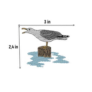 Seagull Embroidery Design - Coastal Bird Pattern - Instant Digital ...