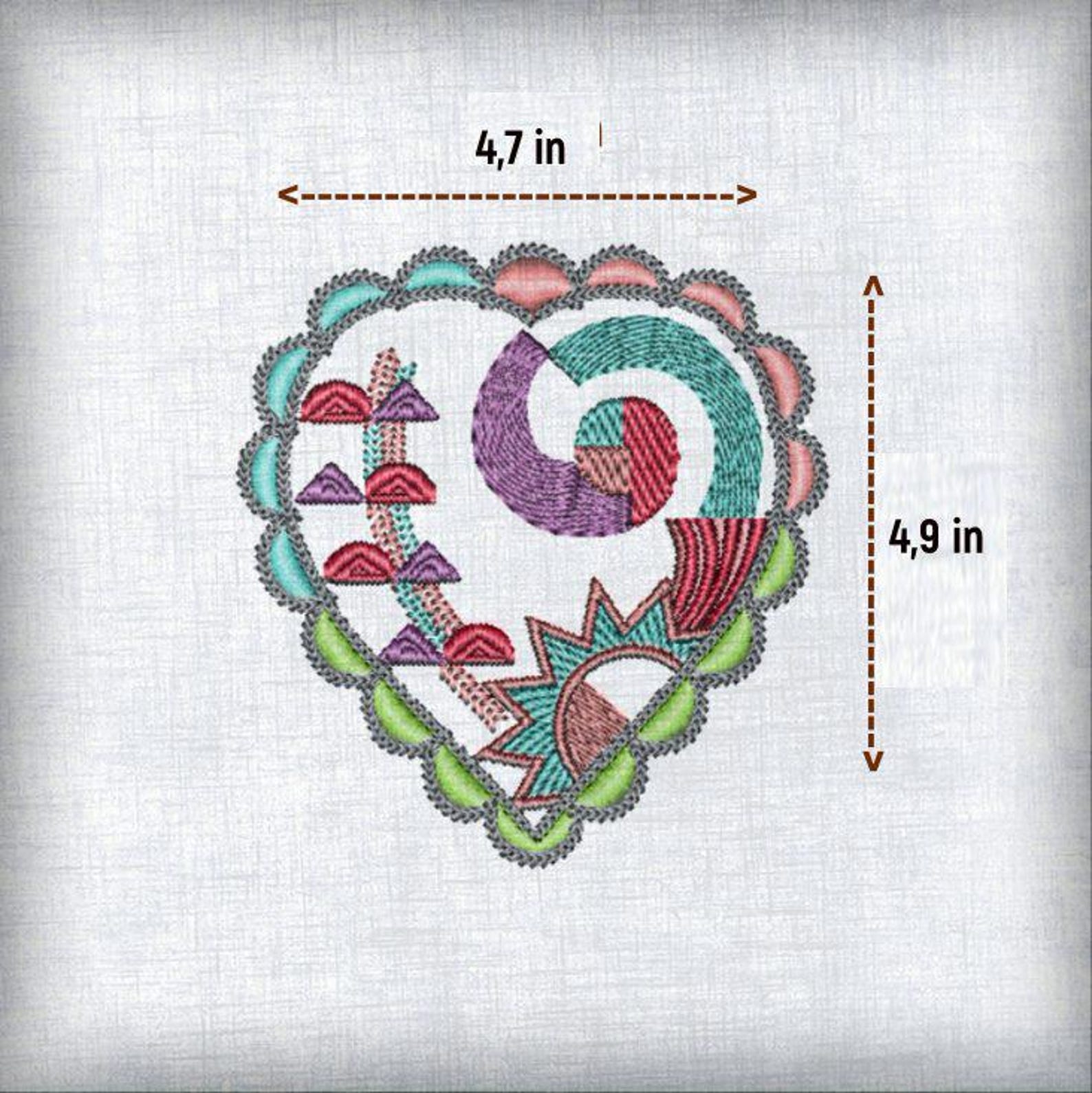 Abstract Embroidery Designs Collection - 5 Unique Designs, 11 Formats ...