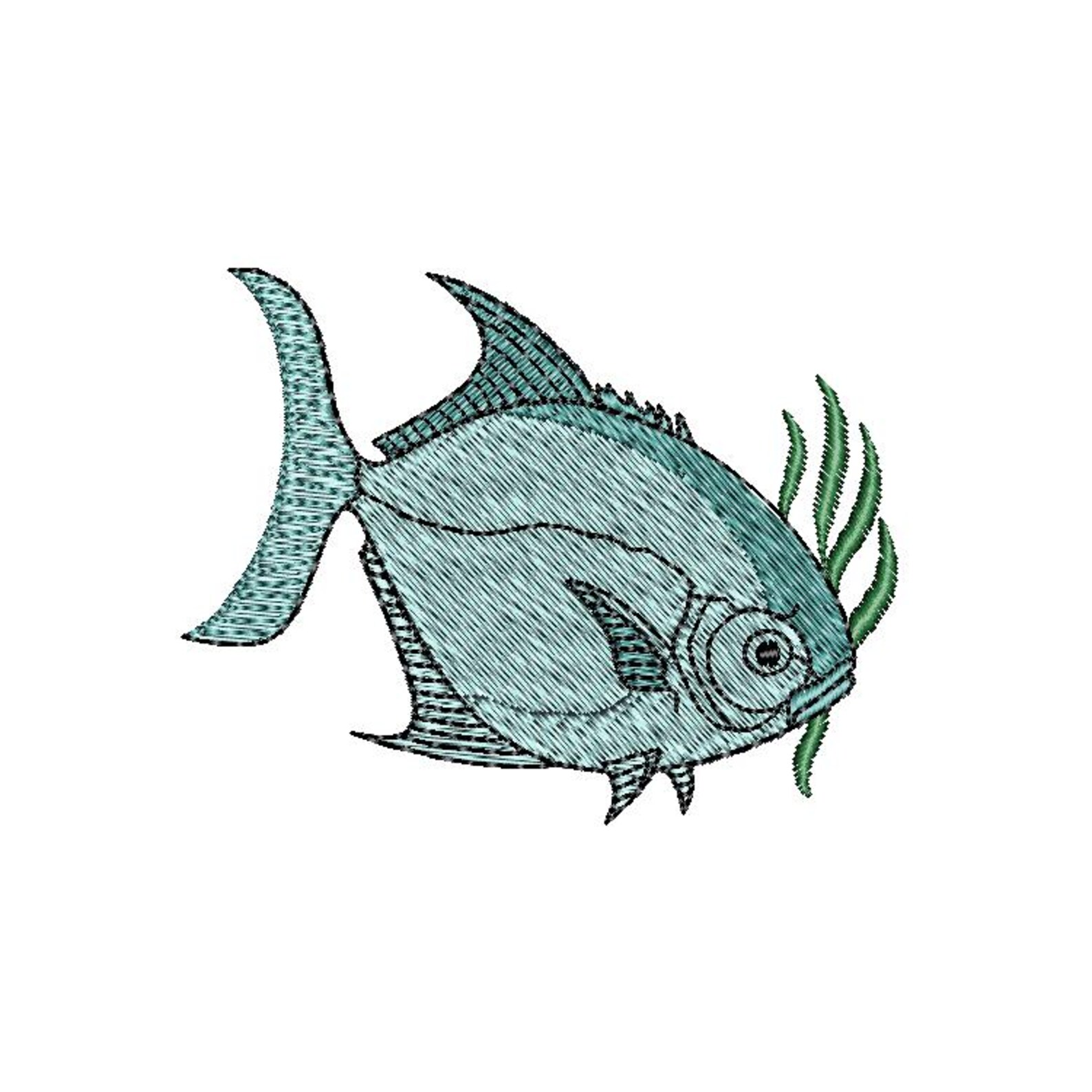 4x4 Hoop Ocean Fish Embroidery Pattern DIY Design for 4x4 Hoop Instant ...