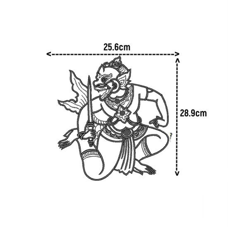 Hanuman Machine Embroidery Design Set - Instant Download, Set of 3 ...