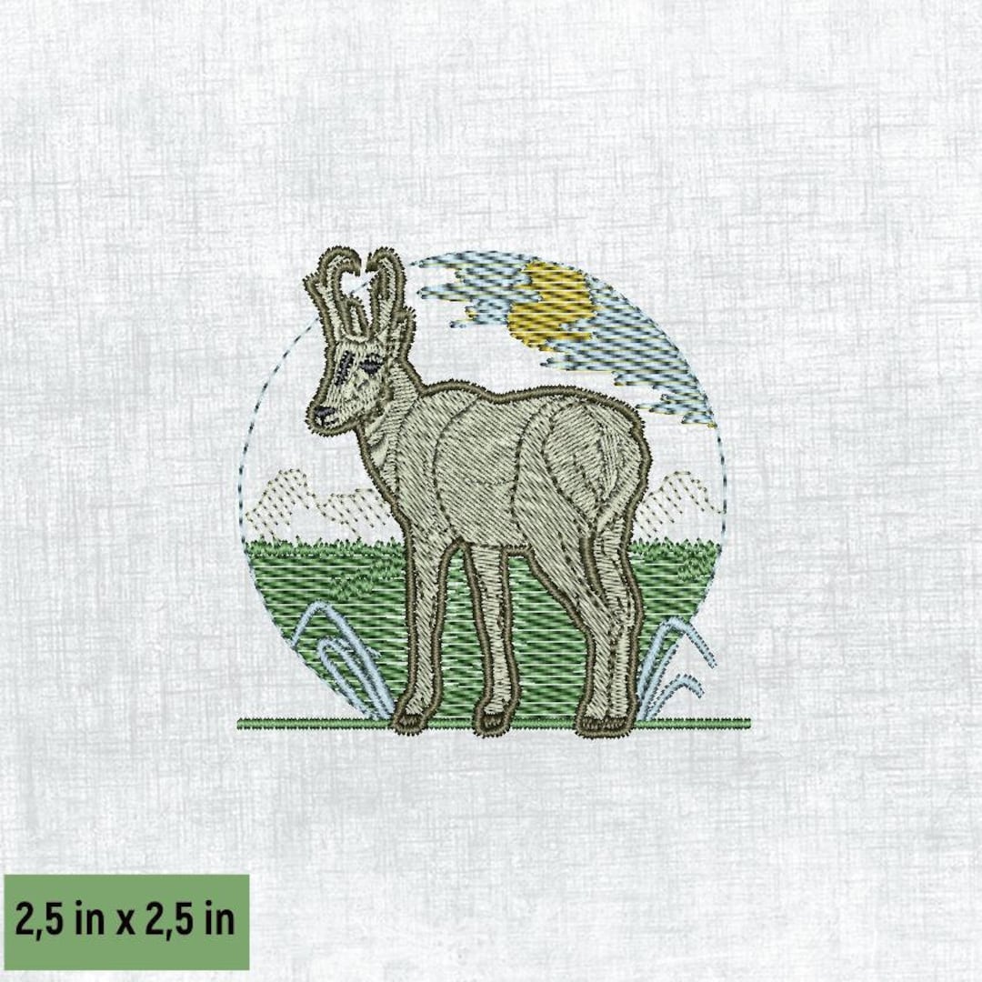 Goat Embroidery Pattern - Instant Download Decor - Etsy