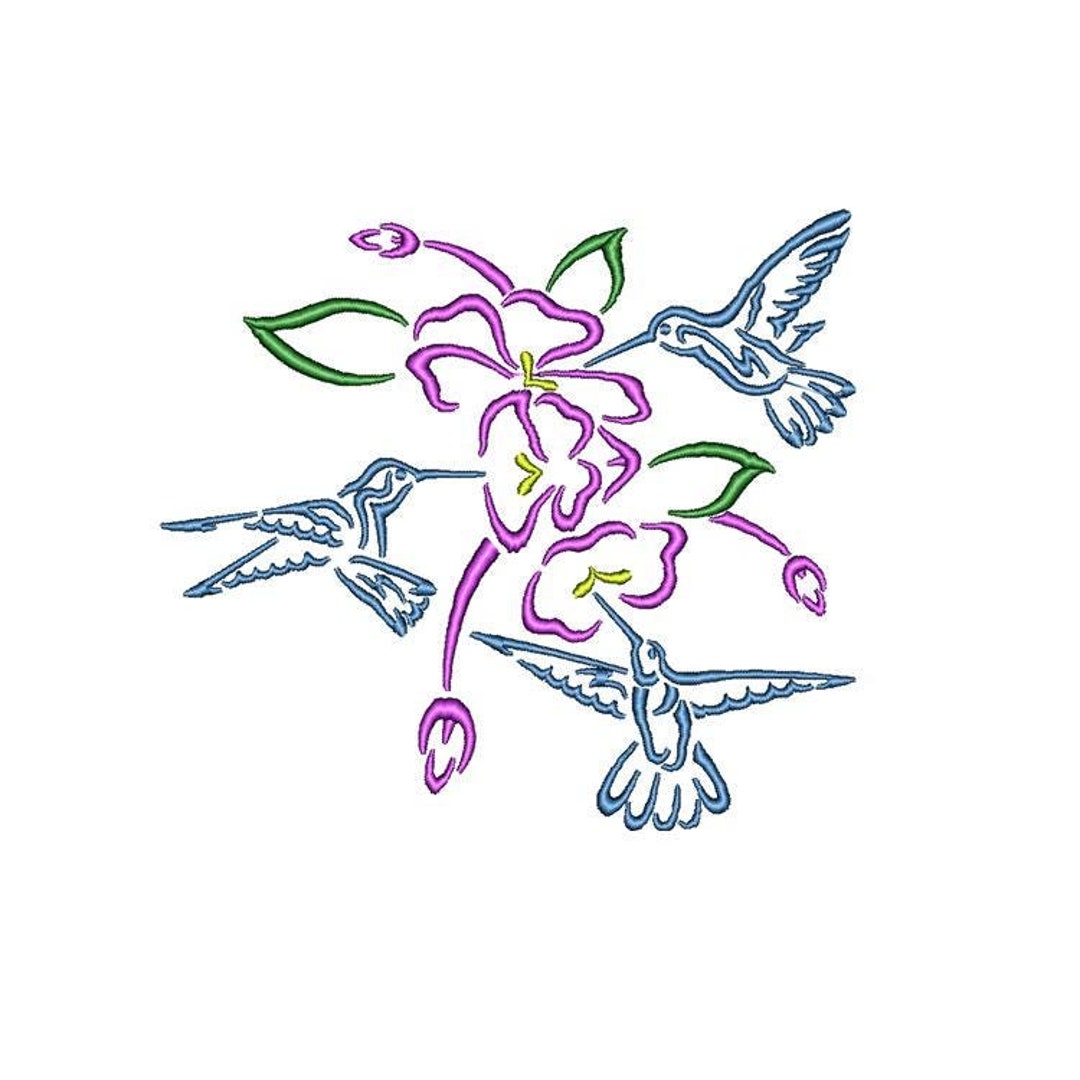 Stunning Hummingbird Embroidery Pattern Instant Access DIY - Etsy