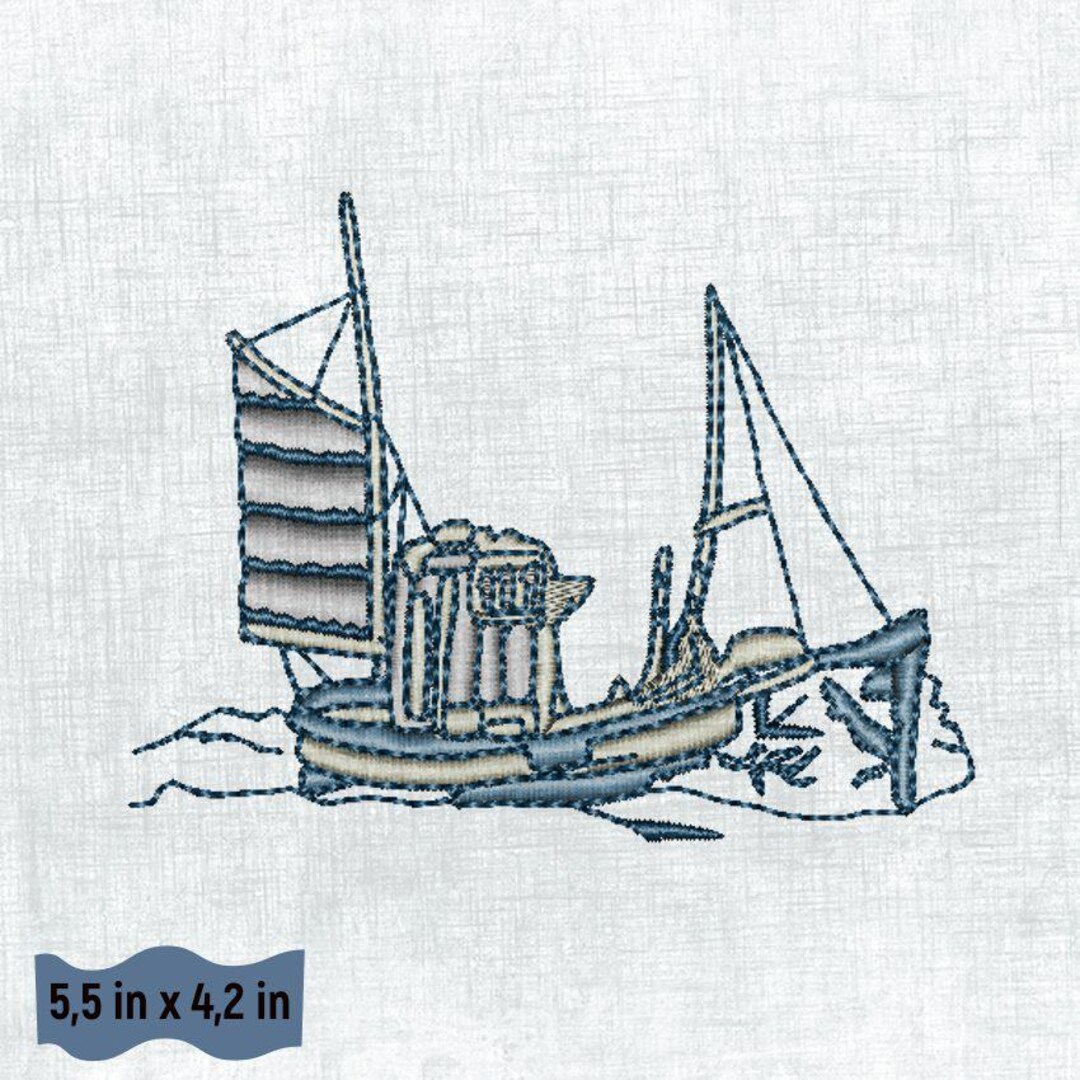 Nautical Ship Embroidery Designs - Instant Download Patterns for ...