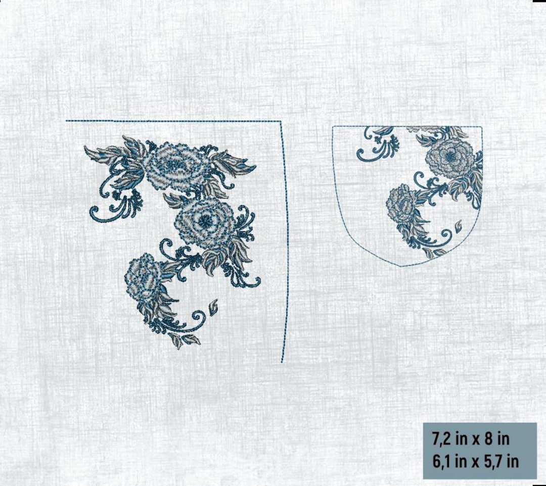 Floral Embroidery Bodysuit Design - Instant Download - Etsy