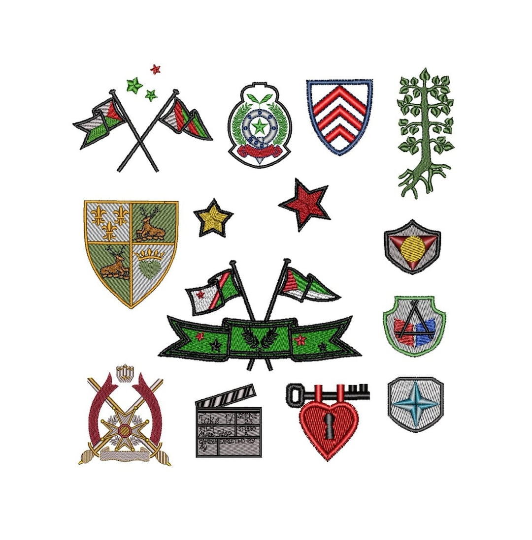 Emblem Embroidery Design Set 118 Unique Designs for DIY Projects - Etsy