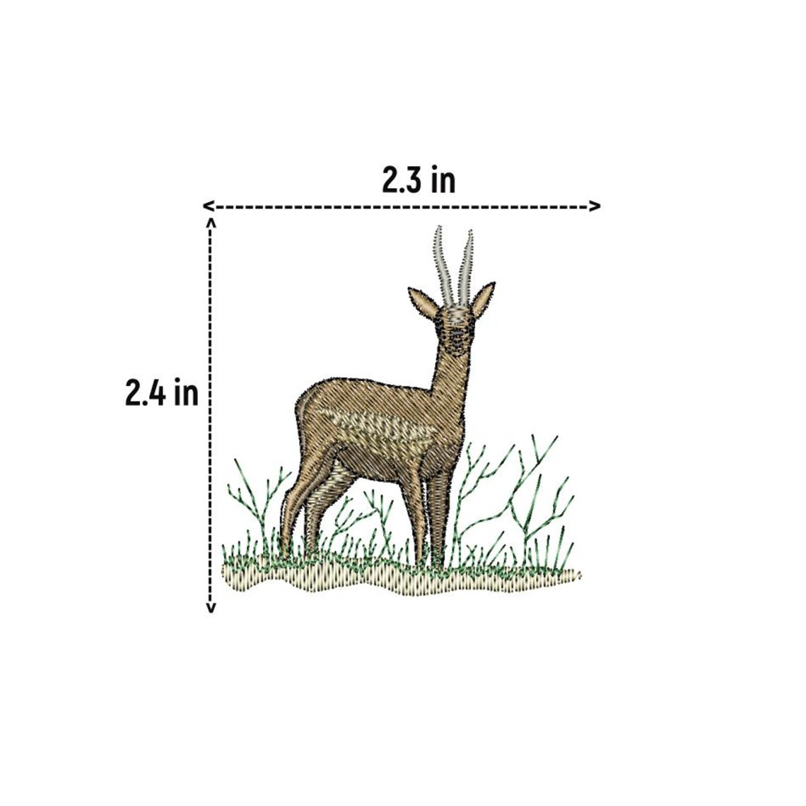 Gazelle Embroidery Template 4x4 Hoop Design Digital Download DIY Craft ...