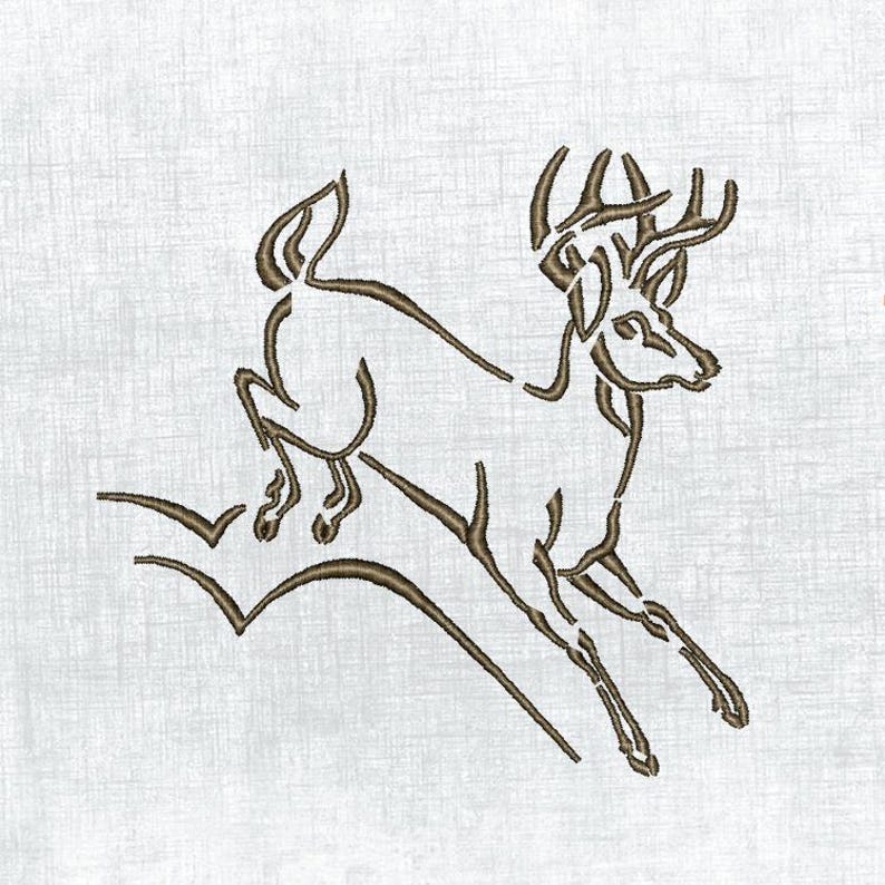 Rustic Deer Stitching Template Easy Instant Download - Etsy