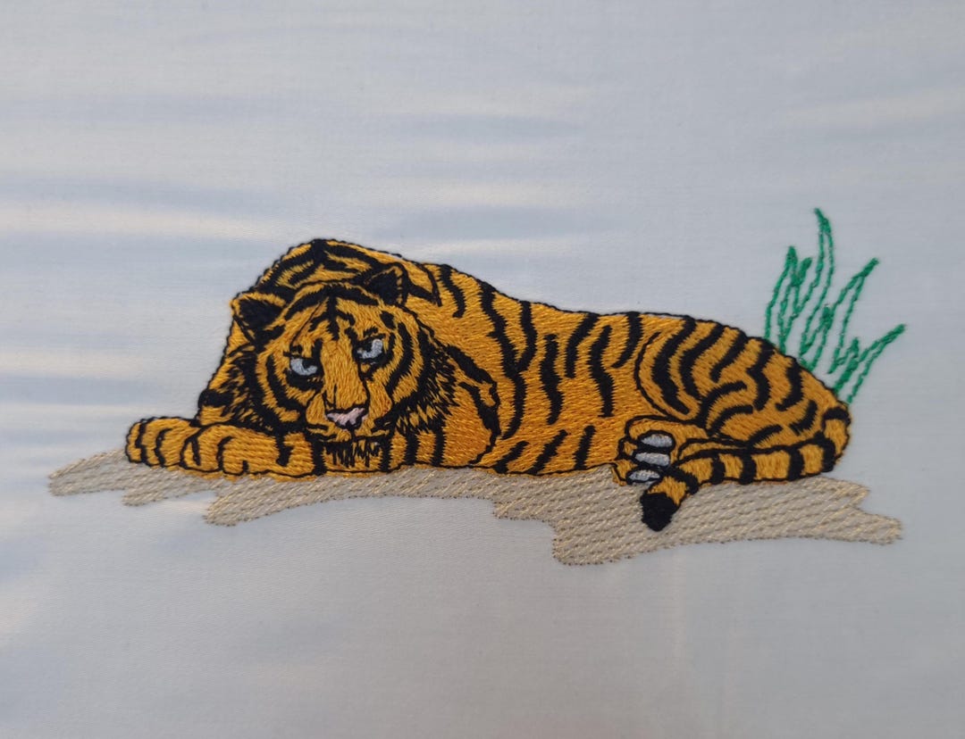 Tiger Embroidery Design Kit - Instant Download - DIY Tiger Stitching - Etsy