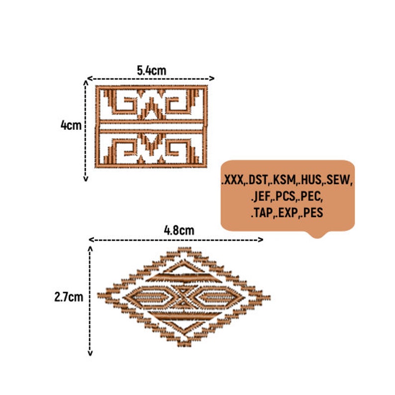 Abstract Shapes Embroidery Design Pack - 9 Different Designs, 4x4 Hoop ...