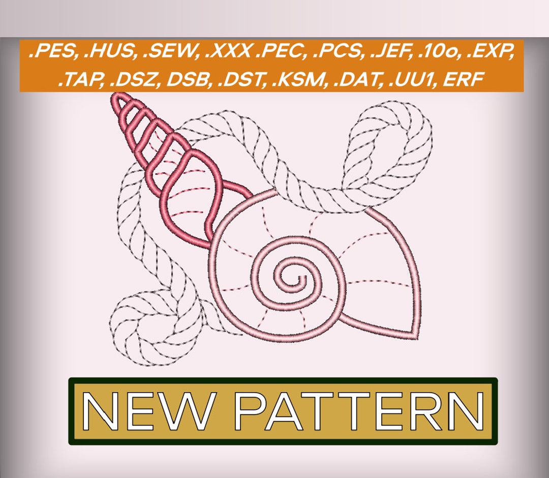 Seashell Stitch Pattern | Instant Download Embroidery Design - Etsy