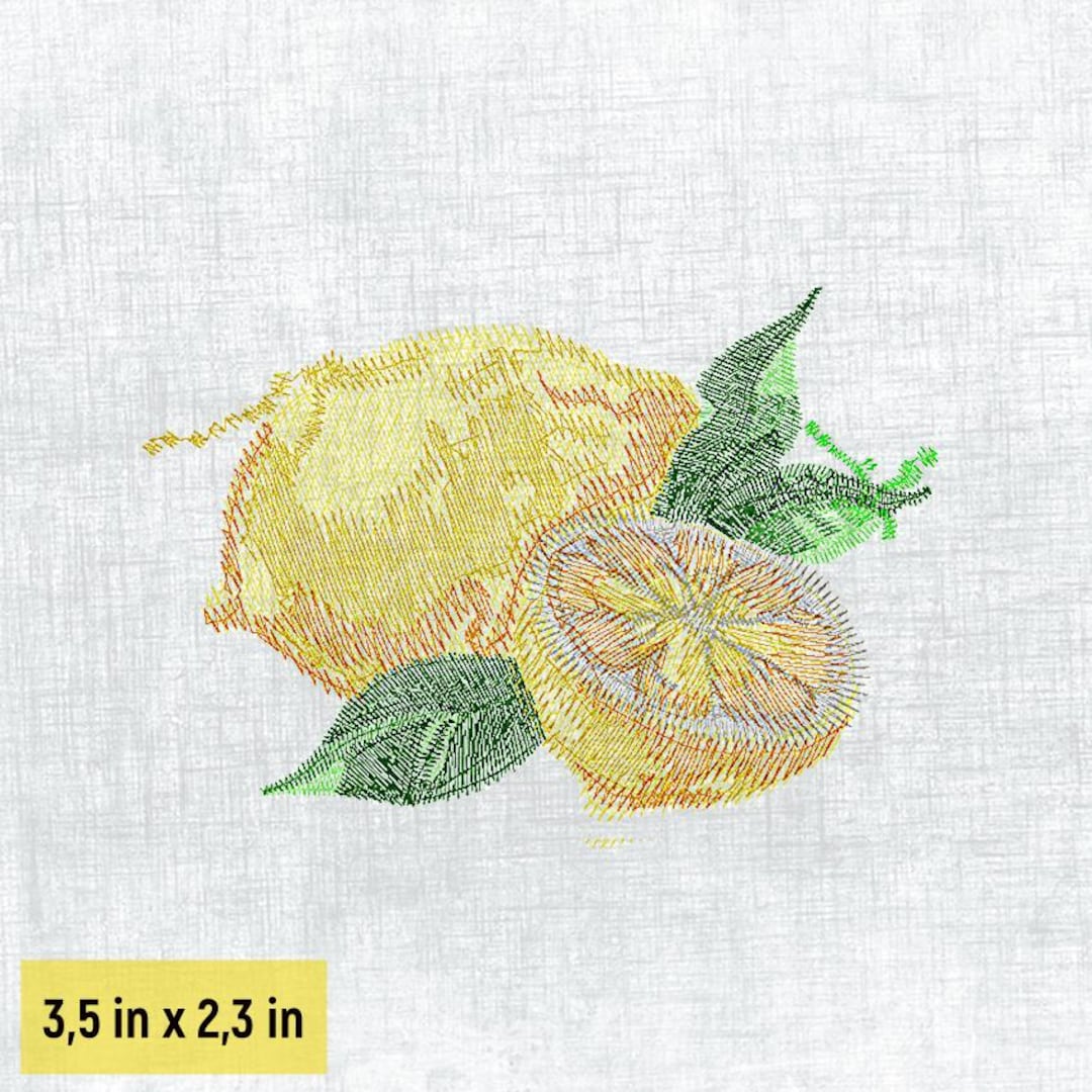 Delightful Lemon Stitch Pattern - Instant Download - DIY Embroidery Fun ...