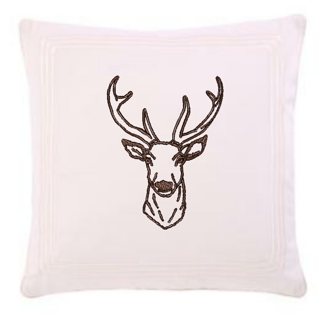 Deer Embroidery Pattern Satiety,3 Sizes, 9 Alternatives. - Etsy