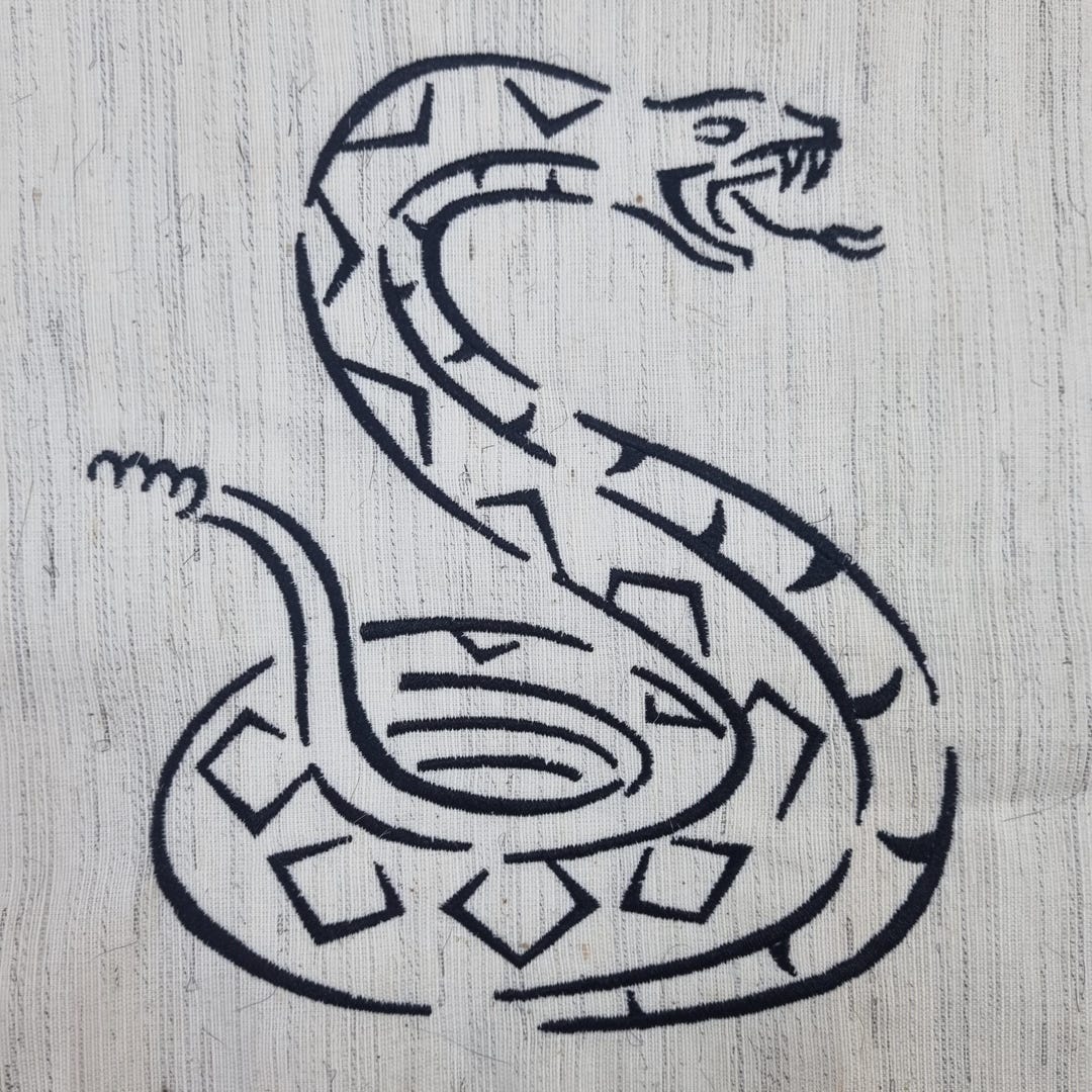 DIY Snake Embroidery Design Digital Template Easy Download - Etsy