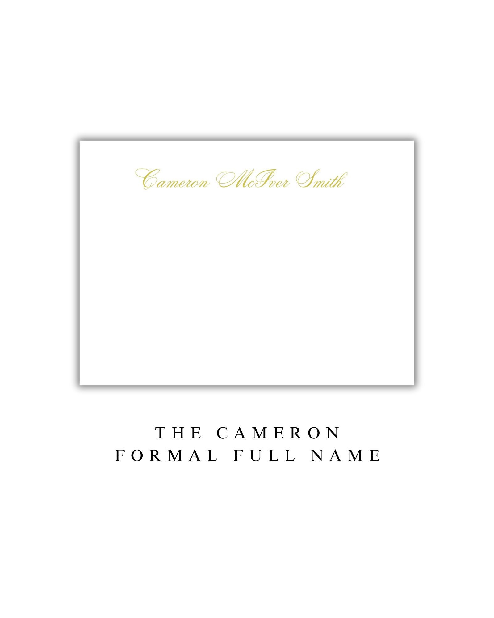 Formal Name Stationery: the Cameron - Etsy