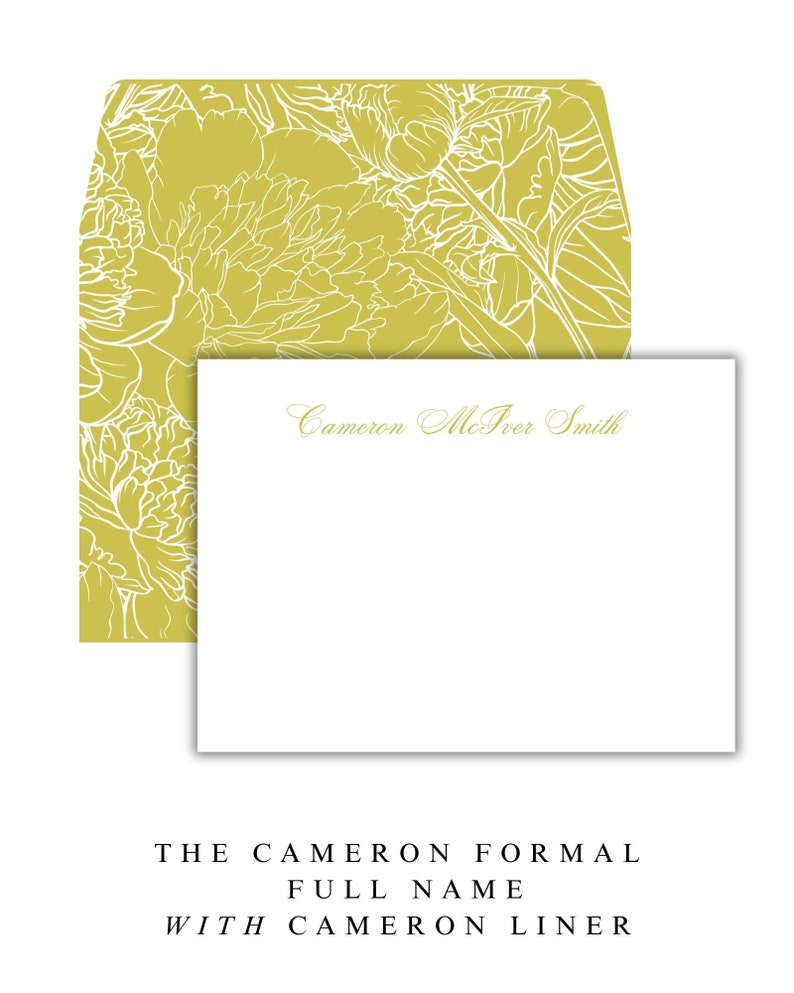 Formal Name Stationery: the Cameron - Etsy