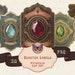 30 Gemstone Label PNG Clipart Bundle Clipart Prinrable Vintage Retro ...