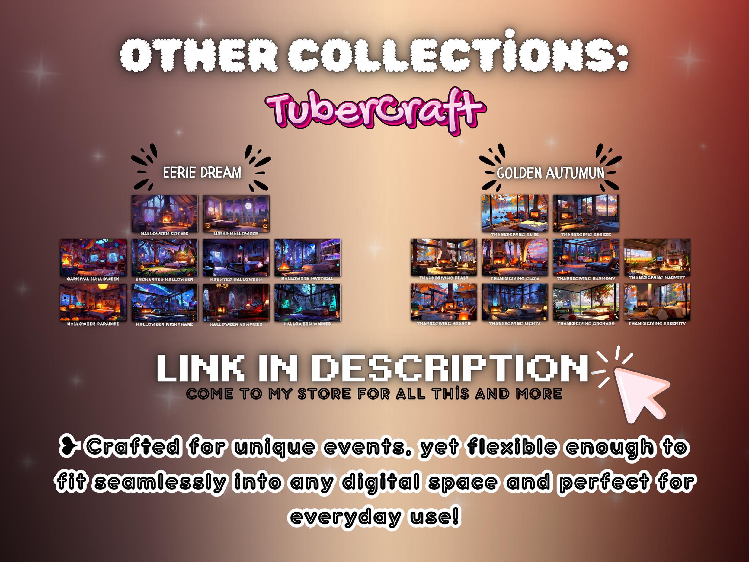 AETHER GLOW' Animierter VTuber & PNGTuber Gemütlicher Raum Hintergrund ...