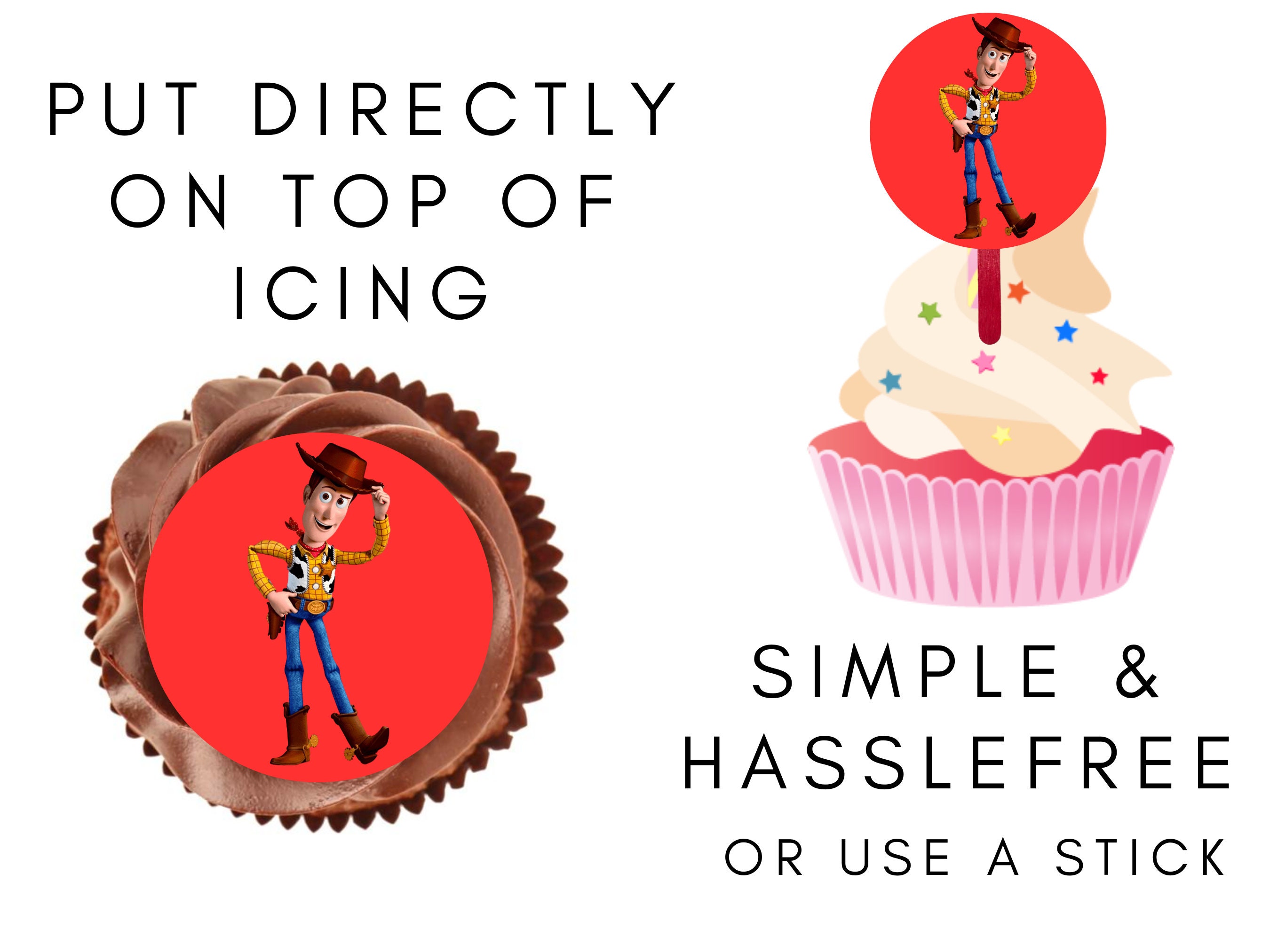 TOY STORY Birthday Decoration Cupcake Toppers, Toy Story Party ...