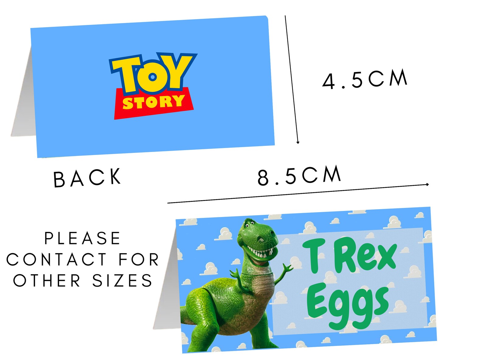 TOY STORY Birthday Decoration Place Cards & Food Labels, Toy Story ...