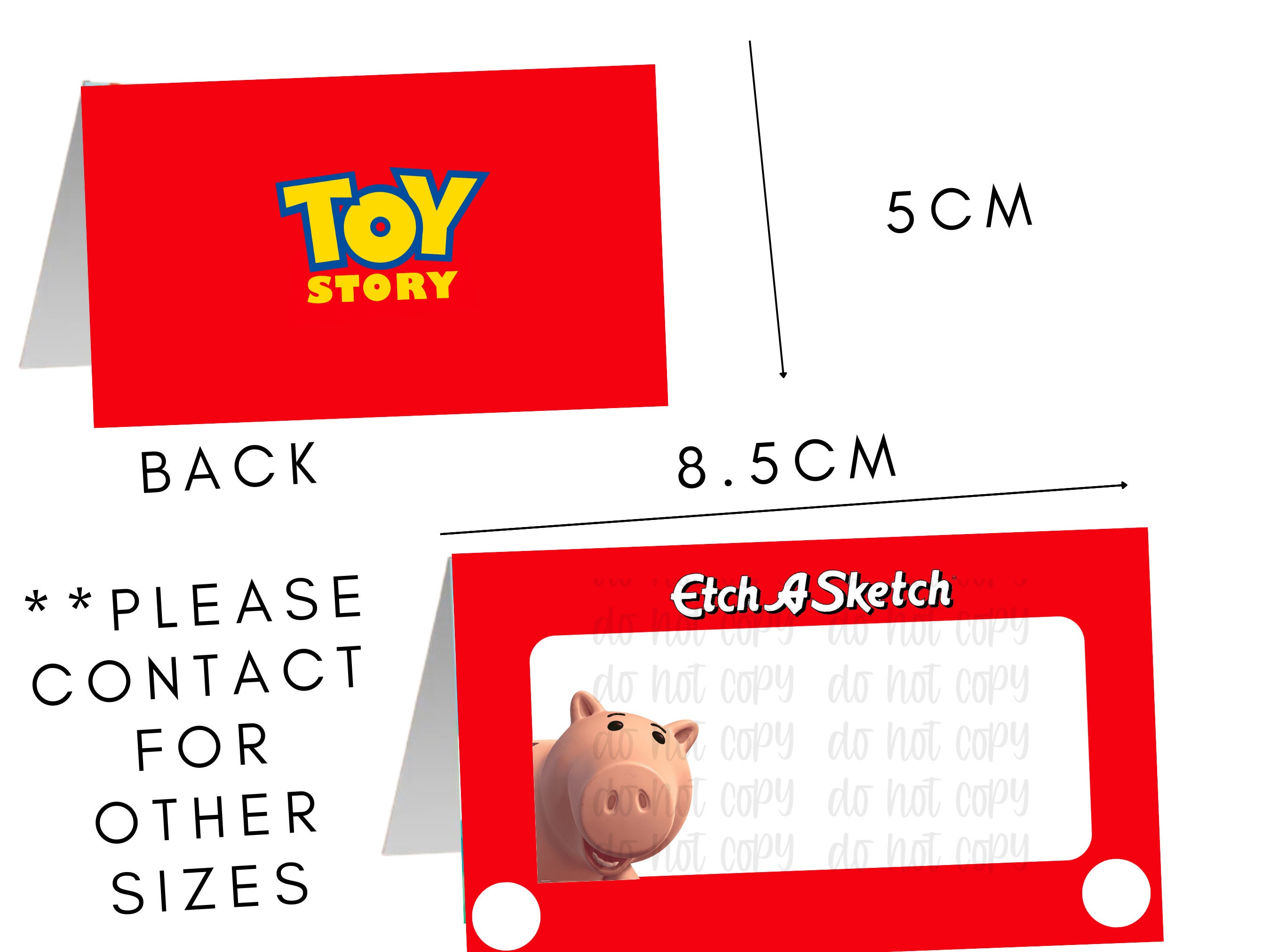 TOY STORY Birthday Decoration Place Cards & Food Labels, Toy Story ...