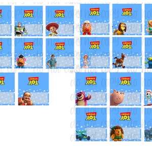 TOY STORY Birthday Decoration Place Cards & Food Labels, Toy Story ...